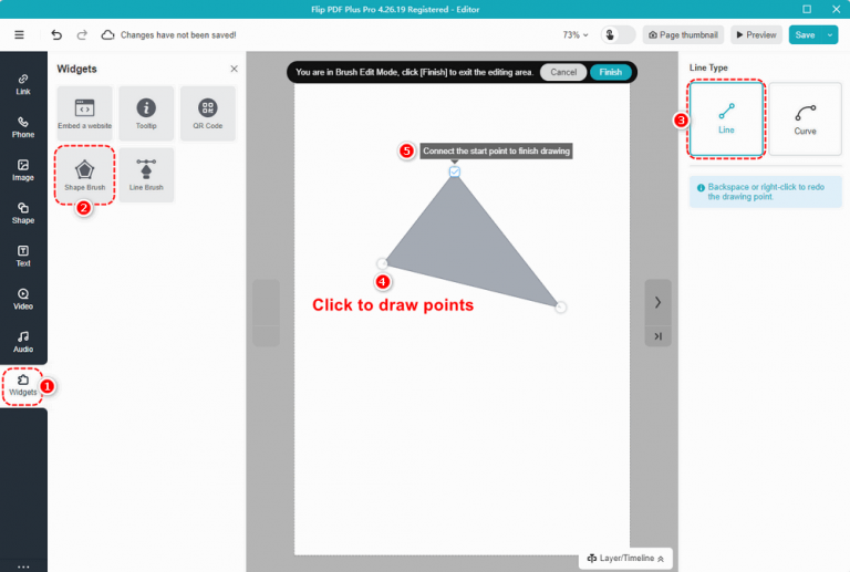 How to draw a shape and insert to my flipping book pages - FlipBuilder ...