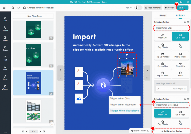 What Is Trigger Action How To Add Trigger Actions To My Element Flipbuilder Help Center